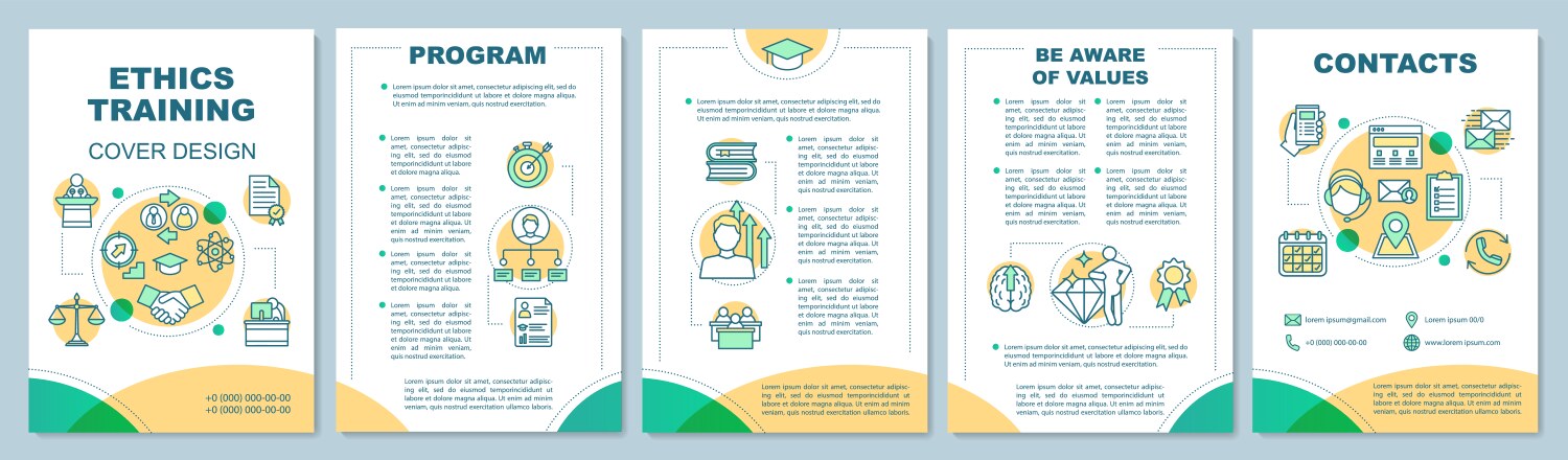 Dtp services brochure template layout desktop Vector Image