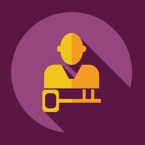 Flat icon people and a business key topic Vector Image