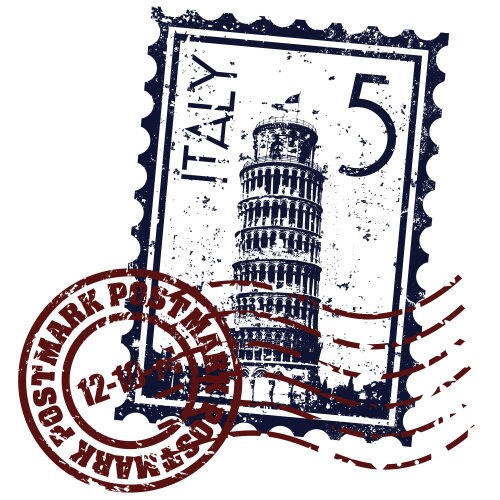 Italy stamp icon Royalty Free Vector Image - VectorStock