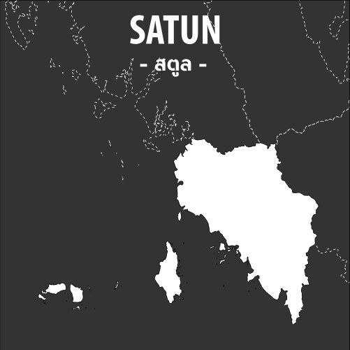 Surat thani map province thailand Royalty Free Vector Image