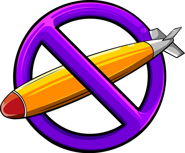 No bomb prohibition explosives sign forbidden Vector Image