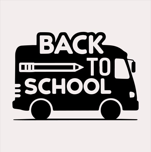 Back to school bus silhouette Royalty Free Vector Image