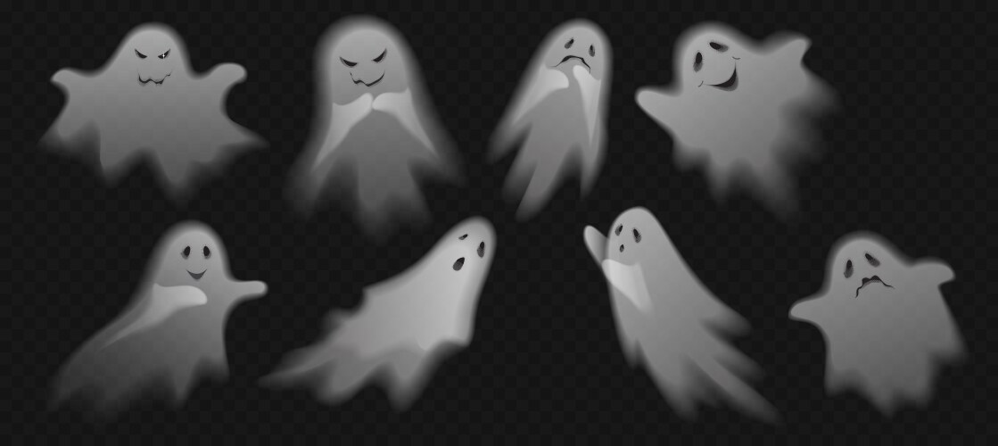 Cute Ghost Shapes Vector Images (over 1,500)