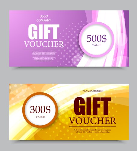 Gift voucher template Royalty Free Vector Image