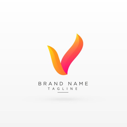 Vs letter design with creative cut and colorful Vector Image