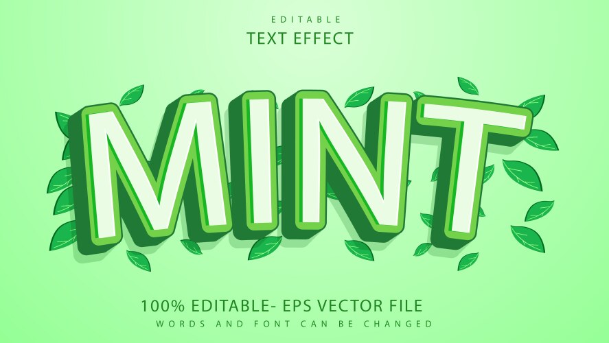 Lollipop text 3d editable font effect Royalty Free Vector