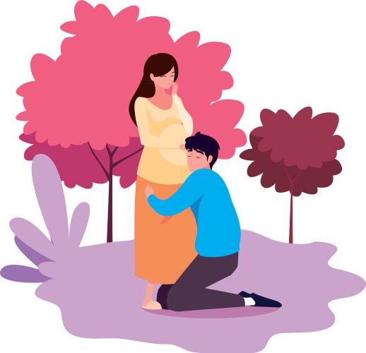 Concept paternity leave instead maternity Vector Image