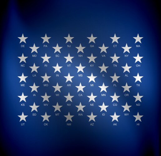 United states flag 50 stars Royalty Free Vector Image