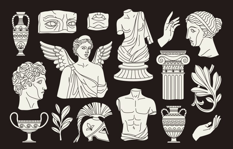 Ancient romans set Royalty Free Vector Image - VectorStock