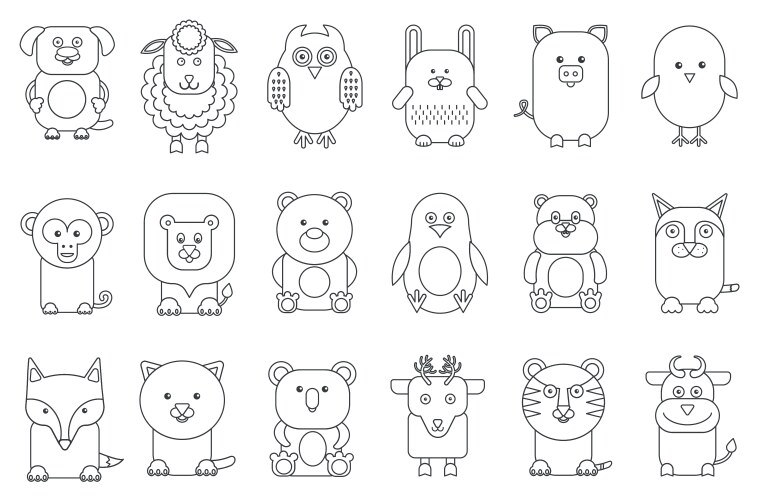 Animals Outline Vector Images (over 330,000)
