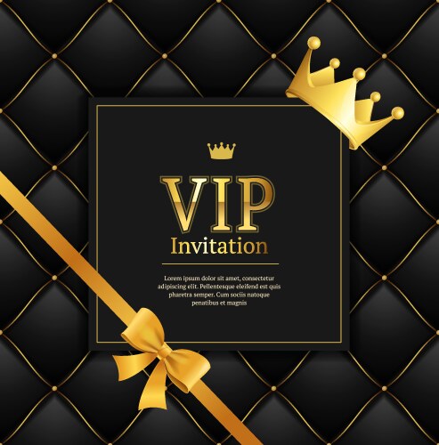 Vip invitation and card set Royalty Free Vector Image