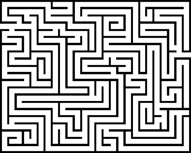 Simple black and white maze Royalty Free Vector Image