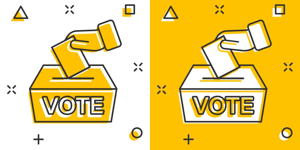 Cartoon elections vote design Royalty Free Vector Image