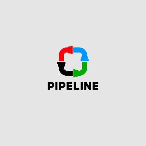 Pipes logo emblem pipeline icon Royalty Free Vector Image