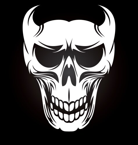 White demon face Royalty Free Vector Image - VectorStock
