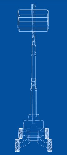 Aerial platform concept outline Royalty Free Vector Image