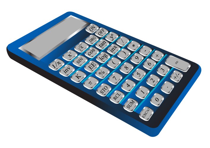 Calculator cartoon isolated drawing Royalty Free Vector