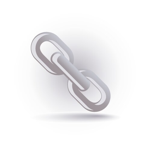 Broken chain 3d icon weakness link Royalty Free Vector Image