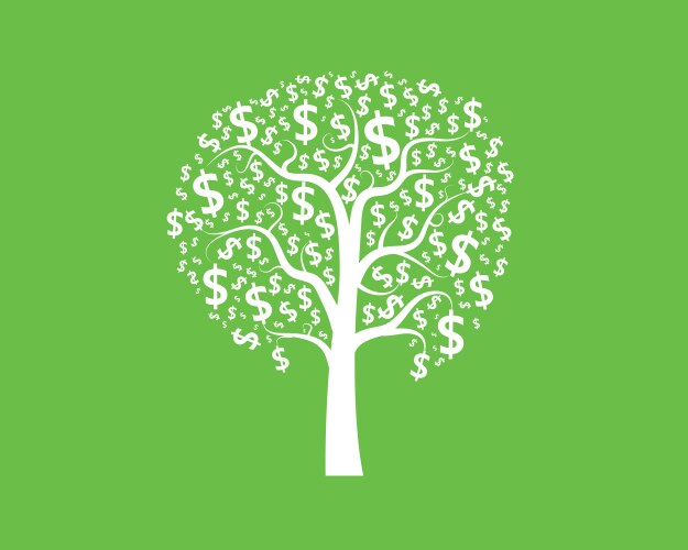 Money tree prosperity symbol Royalty Free Vector Image