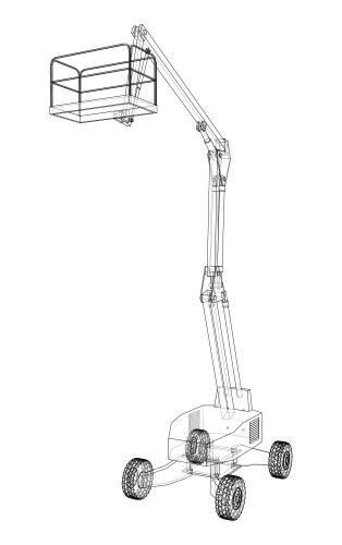 Aerial platform concept outline Royalty Free Vector Image