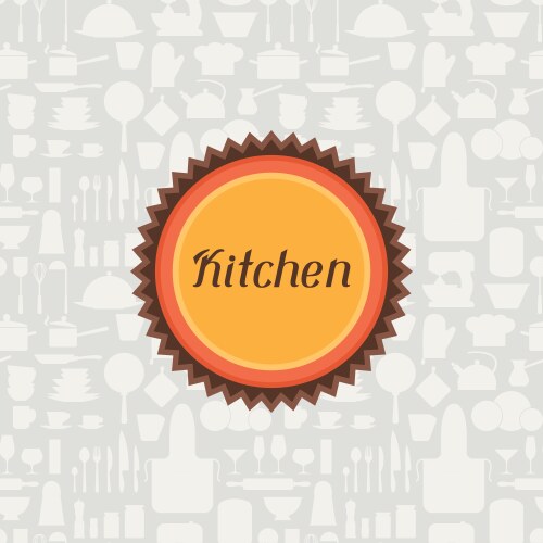 Recipe background with kitchen and restaurant Vector Image