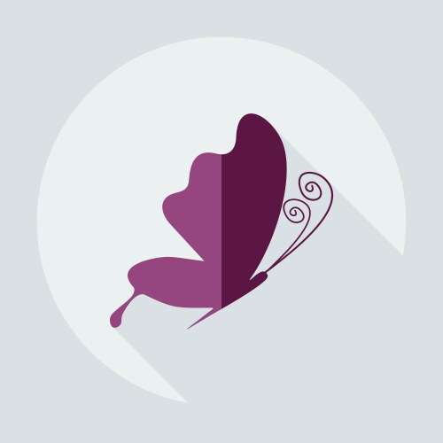 Flat modern design with shadow icons butterfly Vector Image