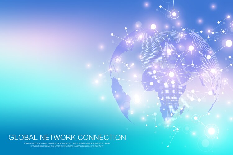 Global network connection concept social Vector Image