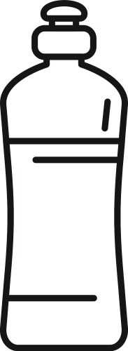 Plastic water bottle line art Royalty Free Vector Image