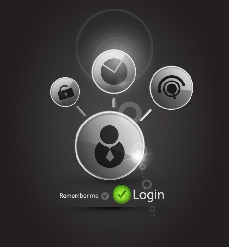 Business login page Royalty Free Vector Image - VectorStock