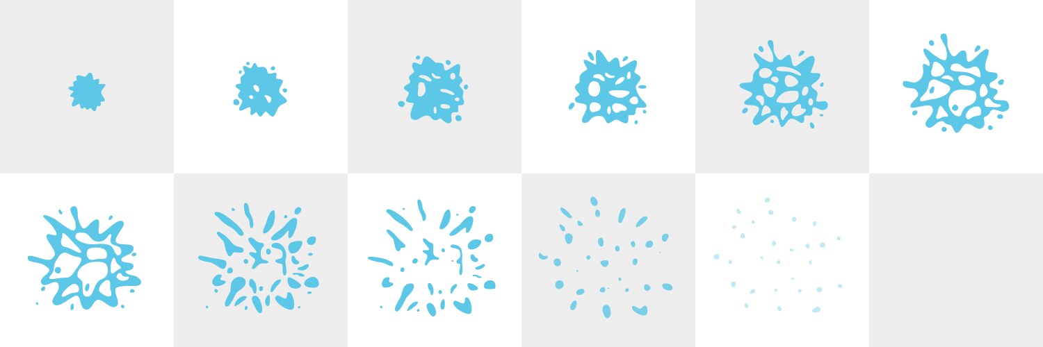 Dripping water animation splashes for game Vector Image
