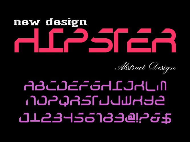 Typeface font abstract modern alphabet fonts Vector Image