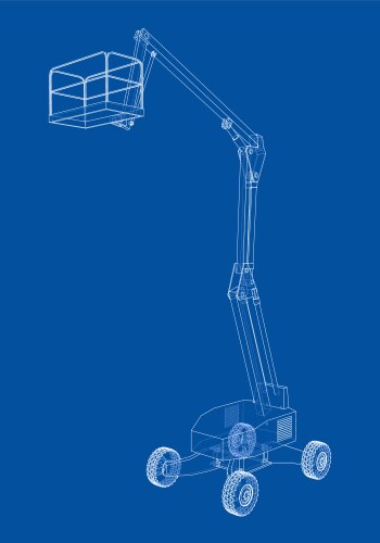 Aerial platform concept outline Royalty Free Vector Image