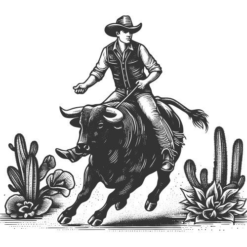 Bull Rider Vector Images (over 700)