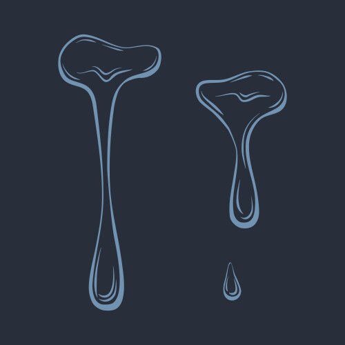 Dripping liquid outline on a transparent Vector Image
