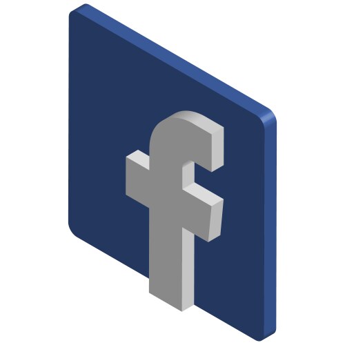 Facebook social media icon design template Vector Image