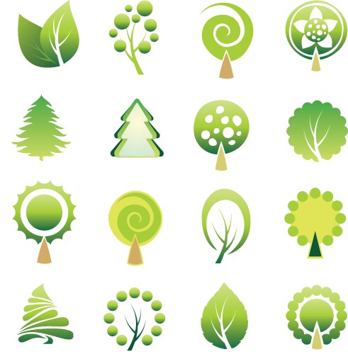Nature icons Royalty Free Vector Image - VectorStock