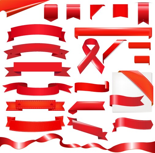 Big set of ribbons templates Royalty Free Vector Image