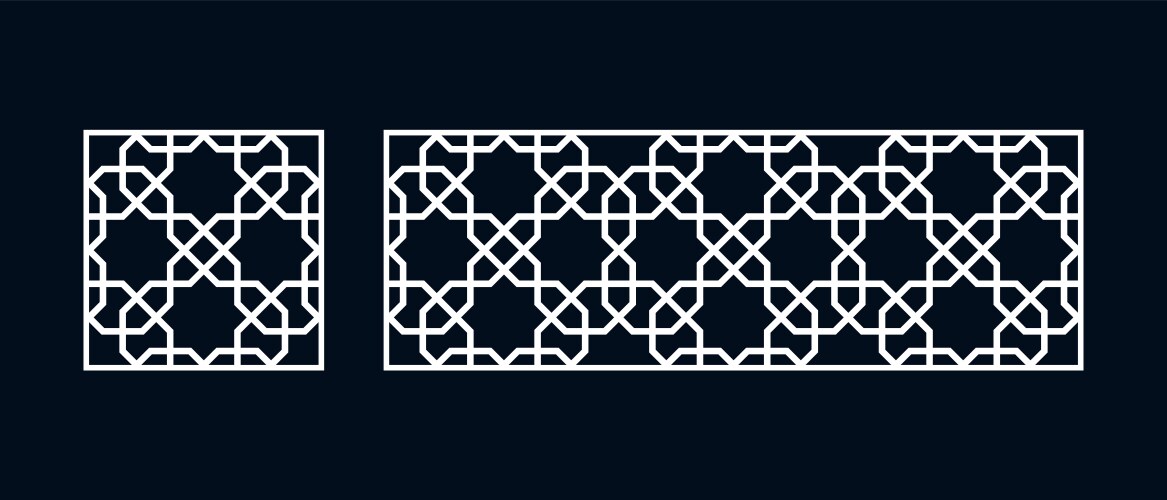 Islamic pattern for laser cutting Royalty Free Vector Image