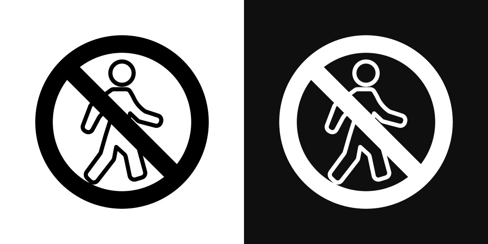 Do not enter sign icon set stop and traffic Vector Image