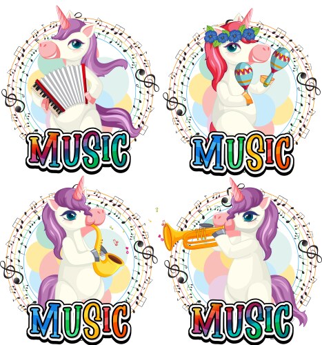 Follow your unicorn hand lettering poster Vector Image