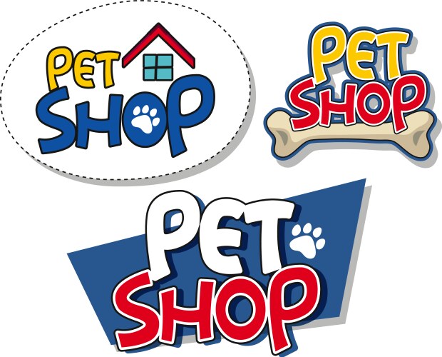 Pet shop logo Royalty Free Vector Image - VectorStock