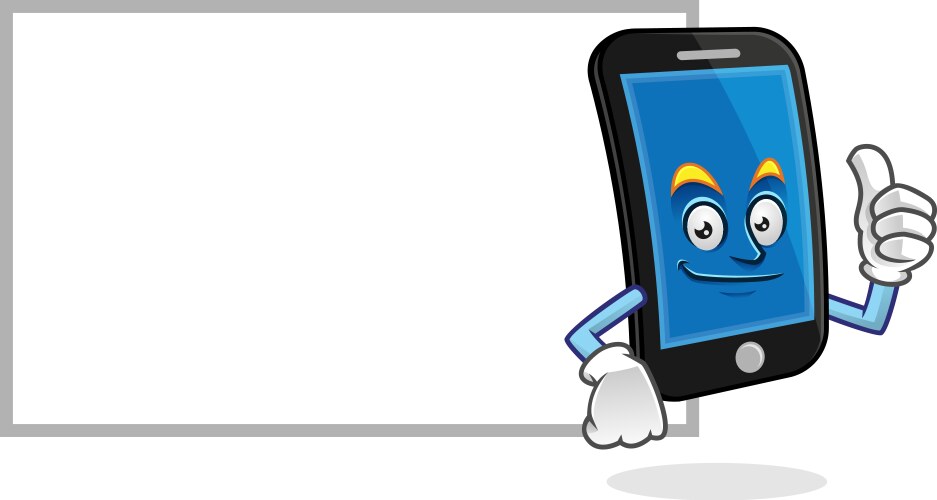Smart phone character design Royalty Free Vector Image