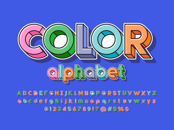 Chunky font Royalty Free Vector Image - VectorStock