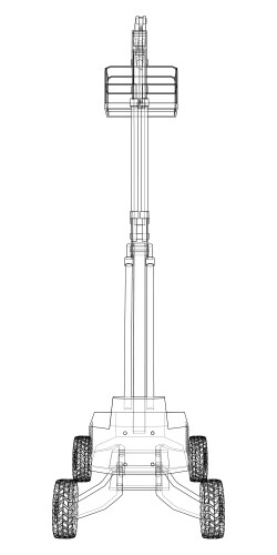 Aerial platform concept outline Royalty Free Vector Image