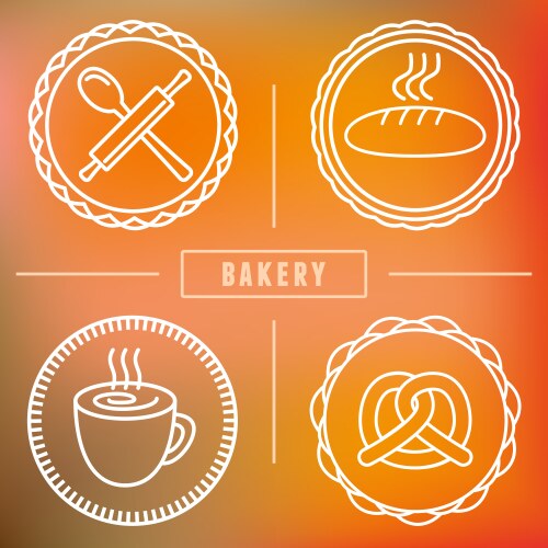 Bakery and pastry emblems Royalty Free Vector Image