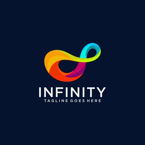 Infinity symbol logo Royalty Free Vector Image