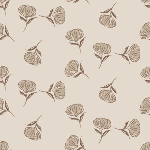 Almond pattern in pastel pink green blue flowers Vector Image