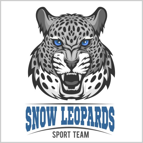 Snow leopard head Royalty Free Vector Image - VectorStock