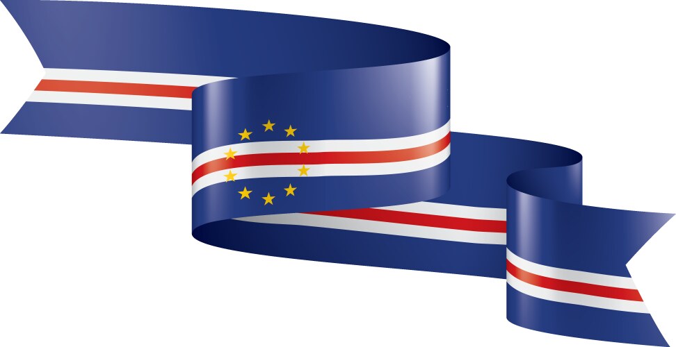 Cape verde flag on a white Royalty Free Vector Image