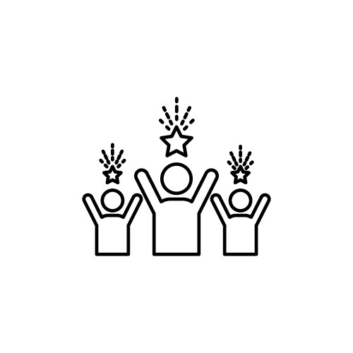 Celebration icon set celebrate happy teamwork Vector Image